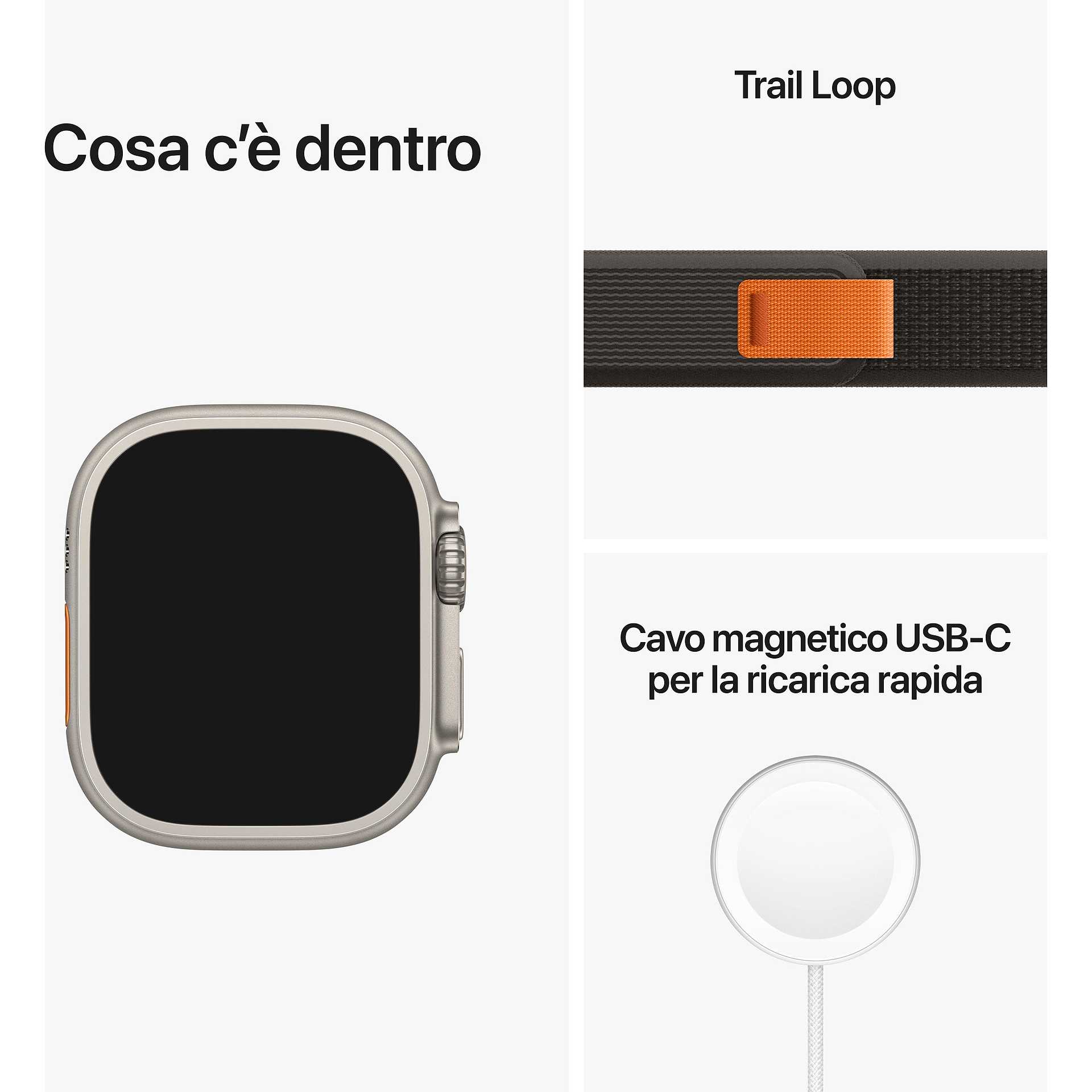 Apple Watch Ultra Smartwatch 49mm GPS + CELL colore Titanium con ...