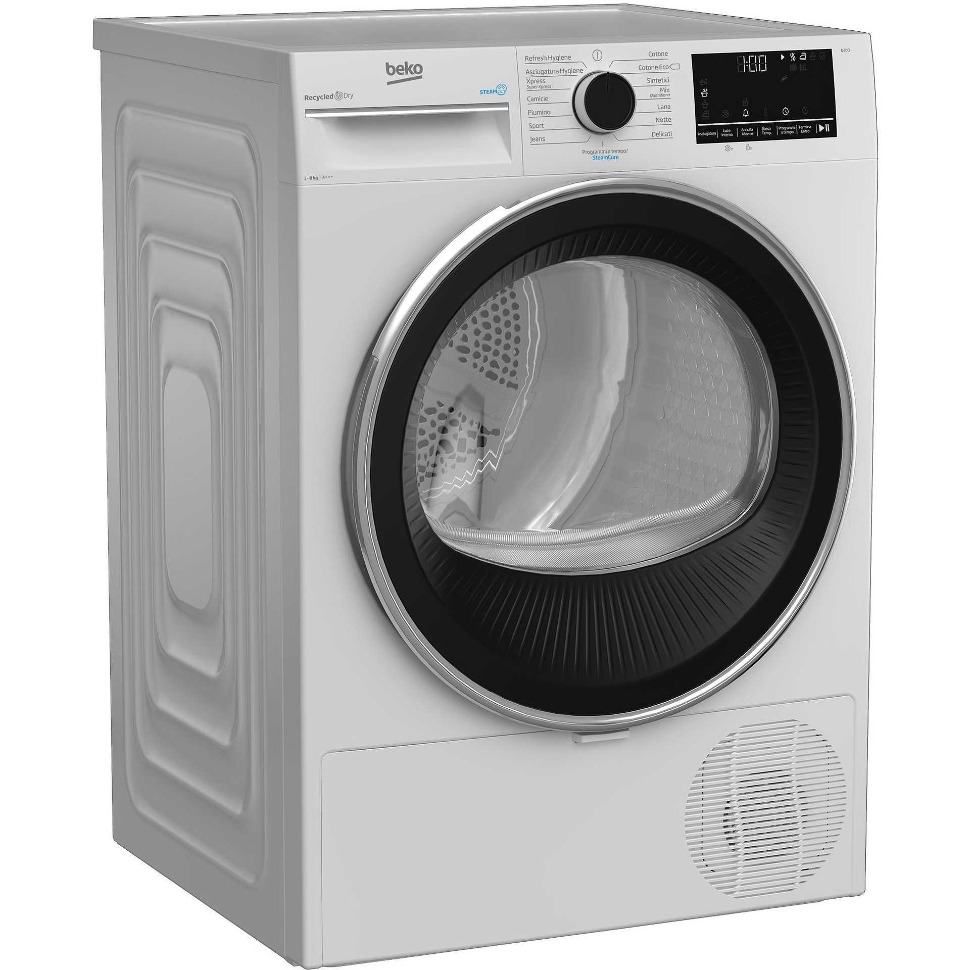 Beko BT383SB Asciugatrici Pompa di Calore Capacità 8 Kg Classe A ...
