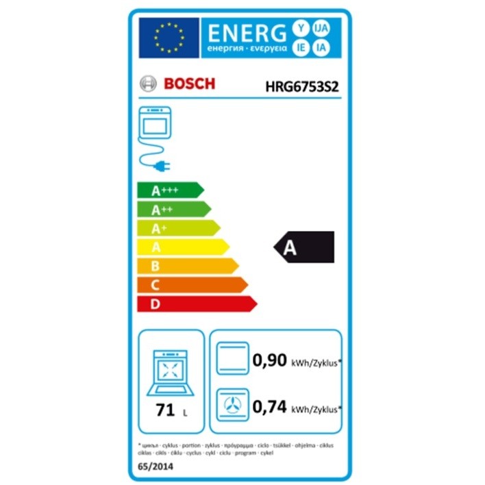 Bosch HRG6753S2 Serie 8 Forno Elettrico Multifunzione Incasso Classe A ...