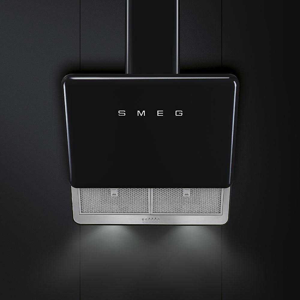 Smeg KFAB75BL Cappa Aspirante a parete 75 cm 3 velocità Aspirazione 820 ...